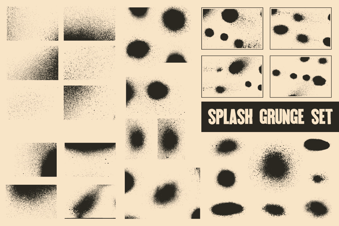 Vector set of splash textures., a Texture Graphic by PoPaShop