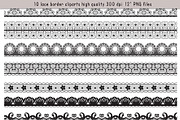 Clipart black lace borders, an Illustration by burlapandlace
