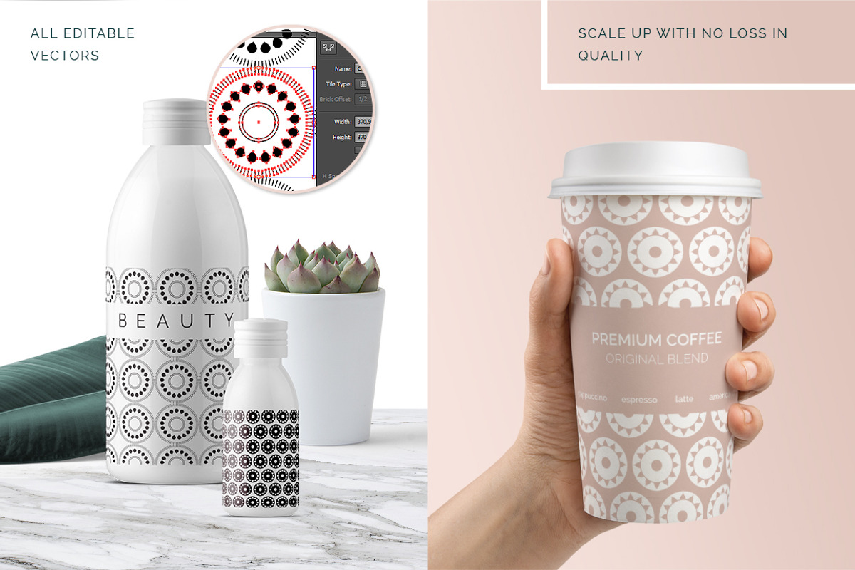 Circular Patterns Set, a Pattern Graphic by Youandigraphics