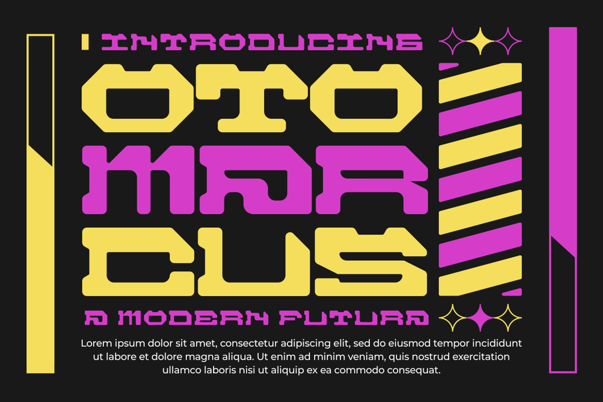 Otomarcus - Modern Tech Font, a Handwritten Font by MaikoHatta