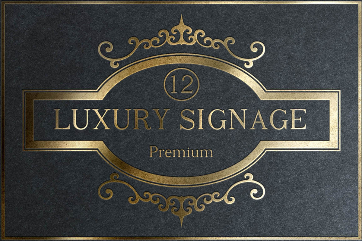 12 Luxury Signage, an Object Graphic by NStudio