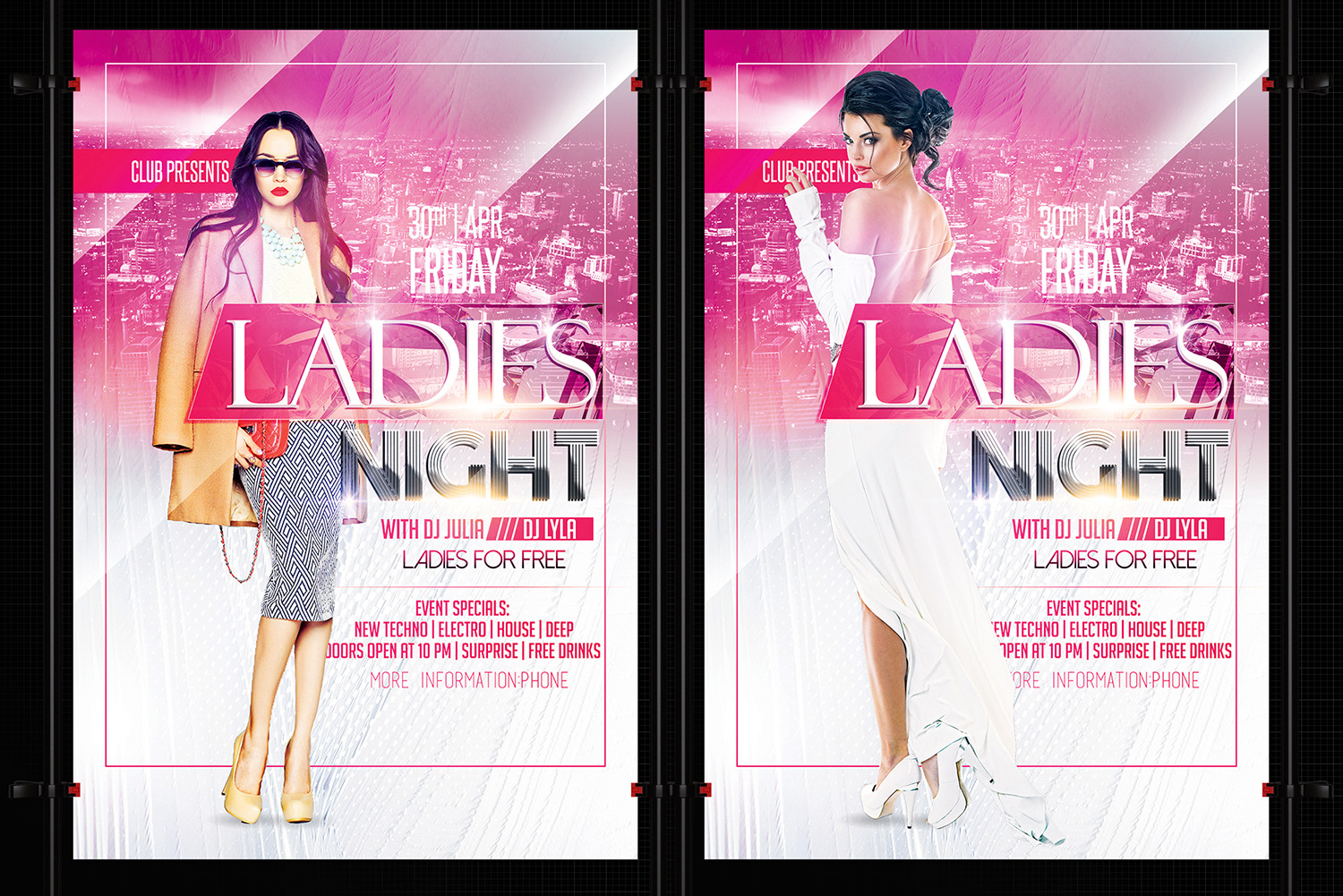 Ladies Night Flyer Template, a Flyer Template by Basez Flyers