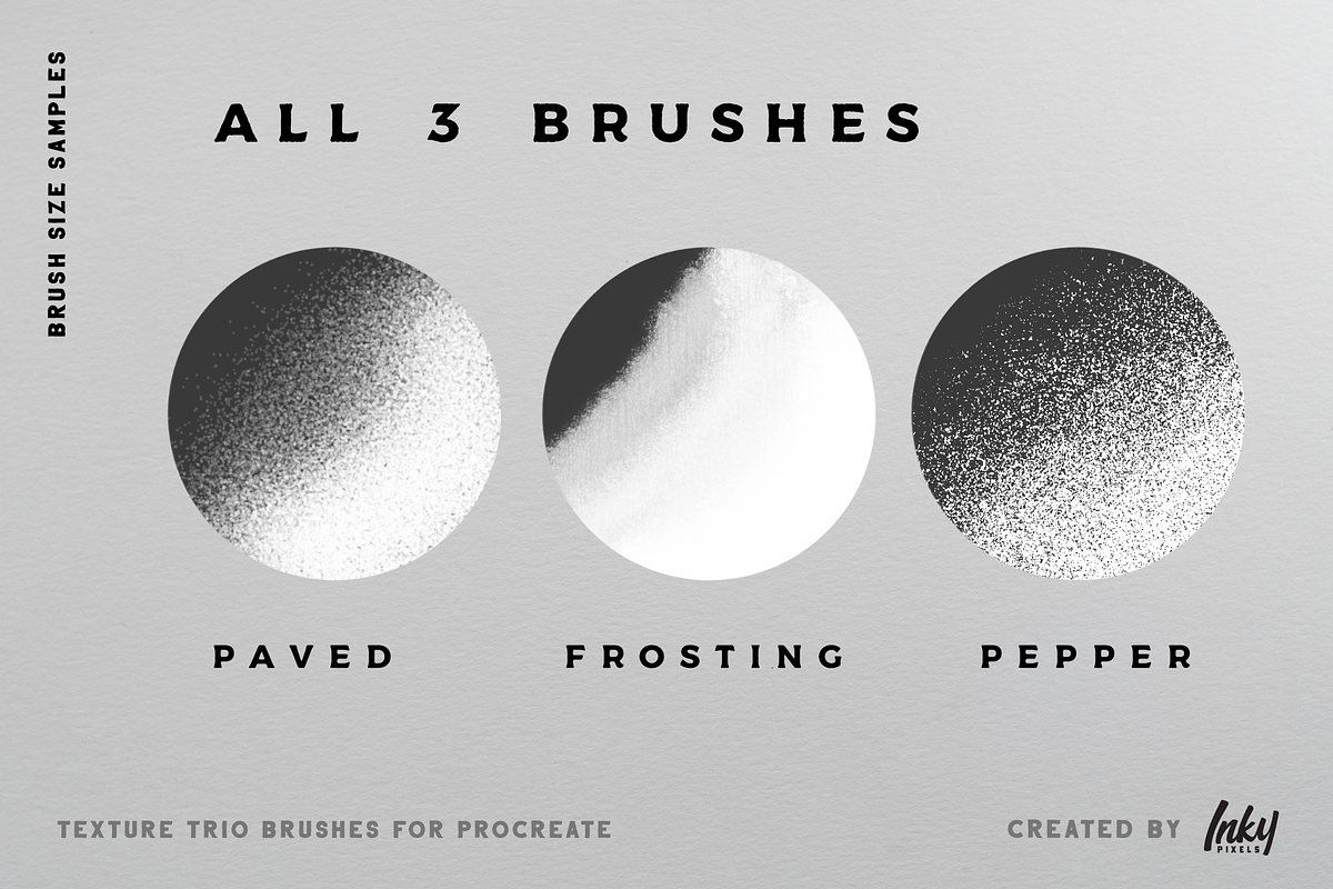 Texture Brush Trio Pack, a Brush Add-On by Inky Pixels