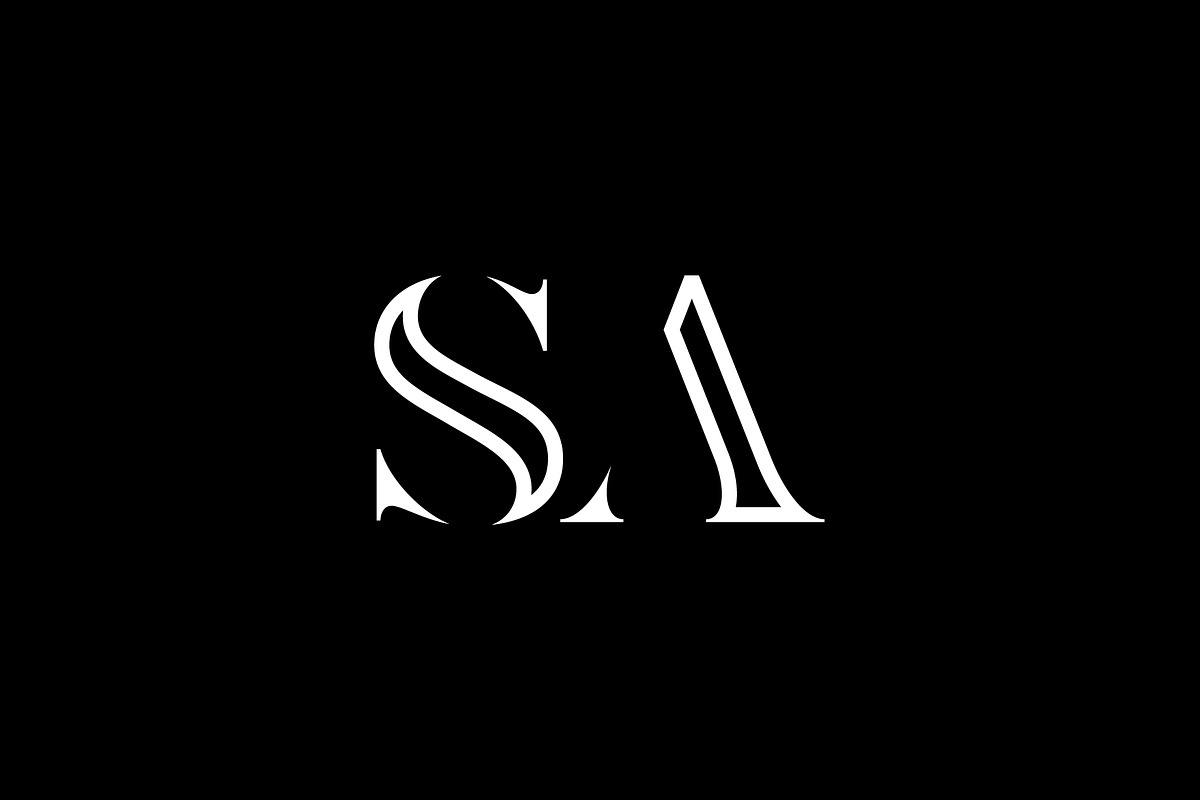 SA, AS Abstract logo design, a Branding & Logo Template by art_creater