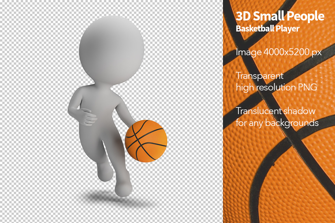 3D Small People - Basketball Player, a Person Illustration by Anatoly ...