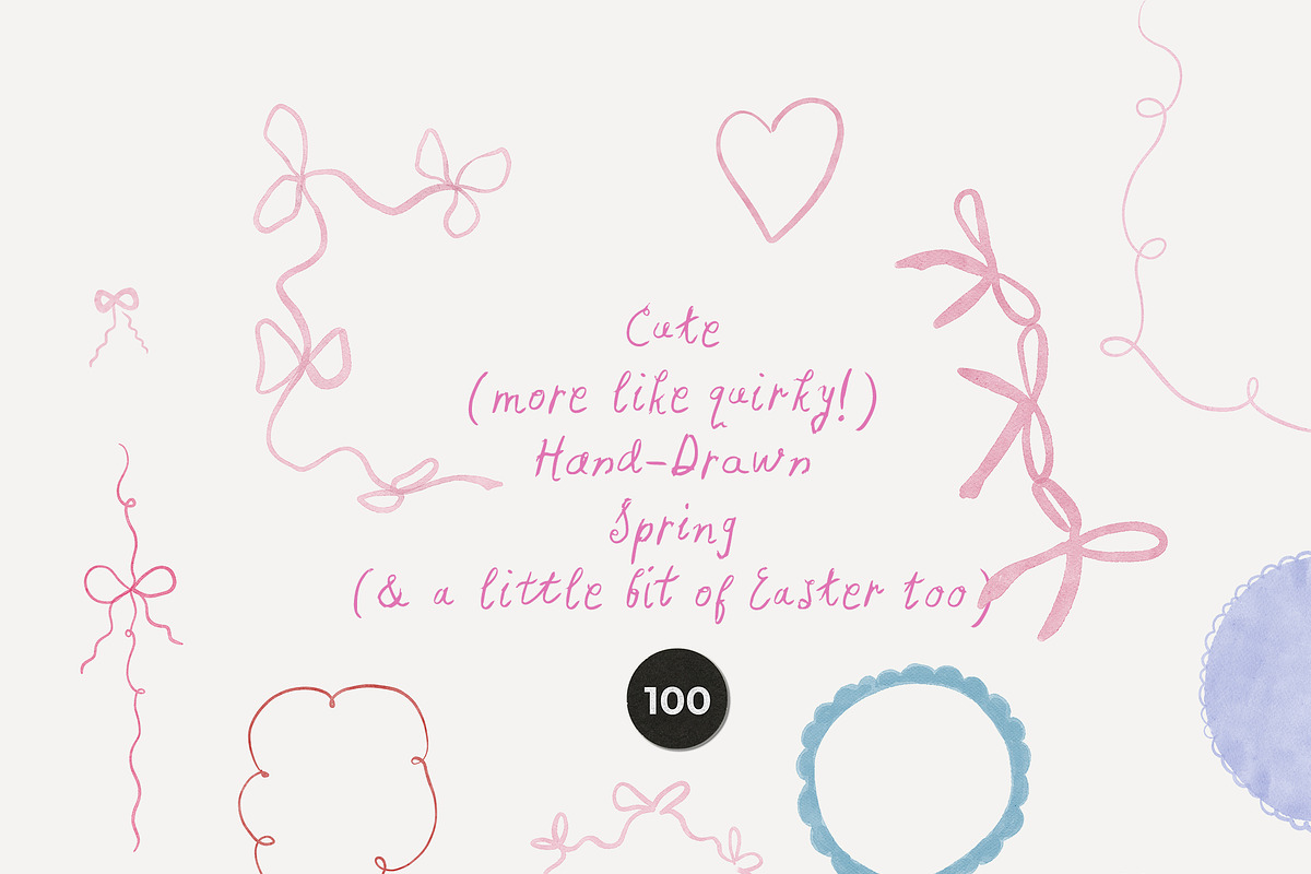 Cute Hand-Drawn Quirky Spring & Easter