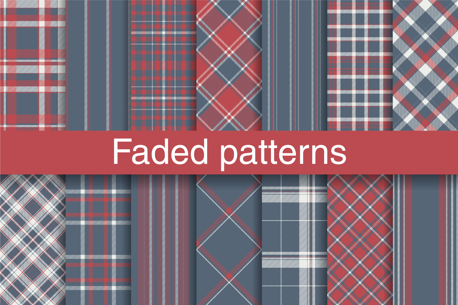 #87 Modern Plaids in Faded Colors, a Pattern Graphic by Plaid4You