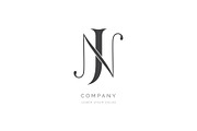 JN or NJ Monogram Logo Design, a Branding & Logo Template by Zagach Letters