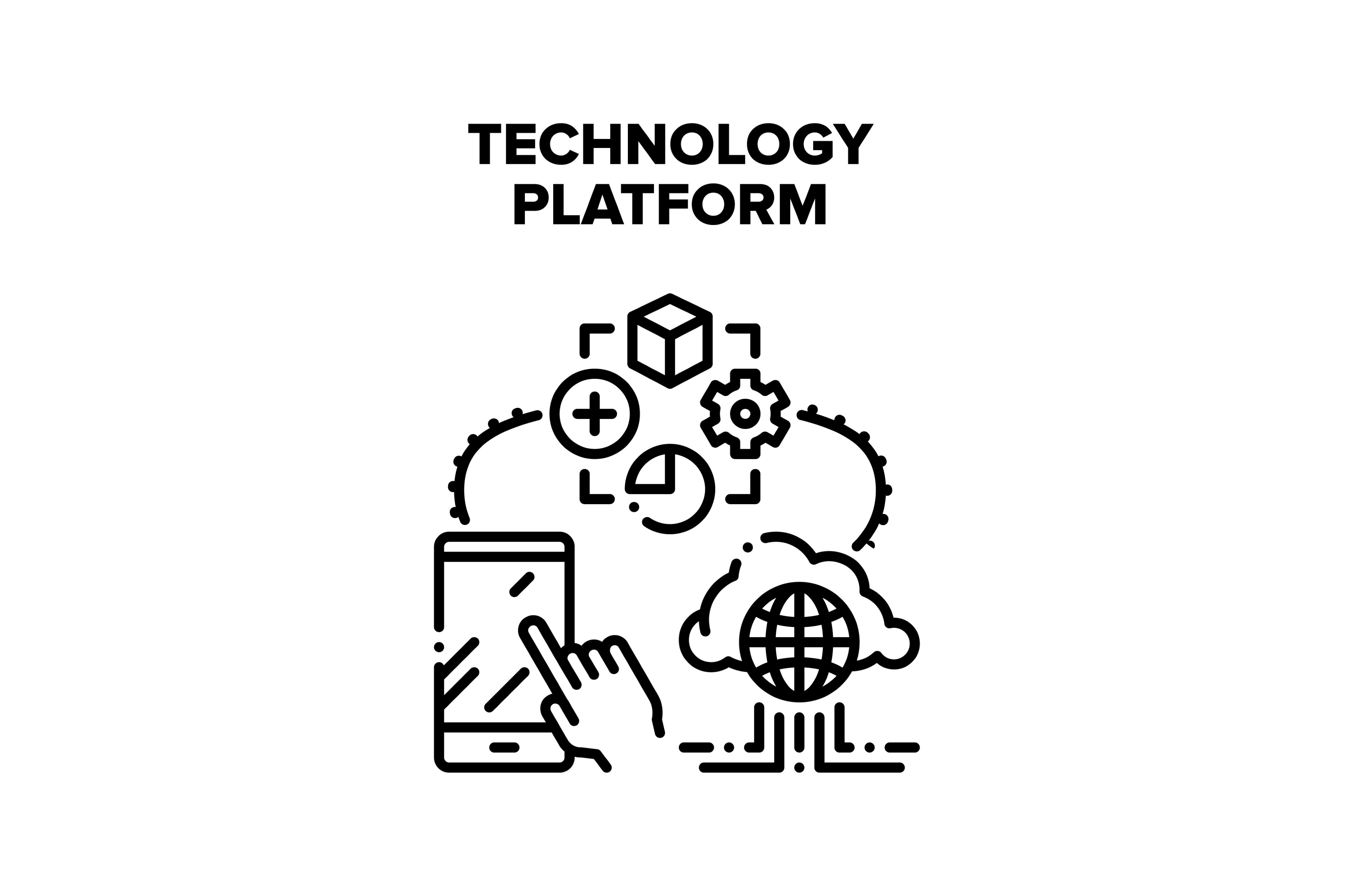 Technology Platform Vector Concept, a Technology Illustration by ...