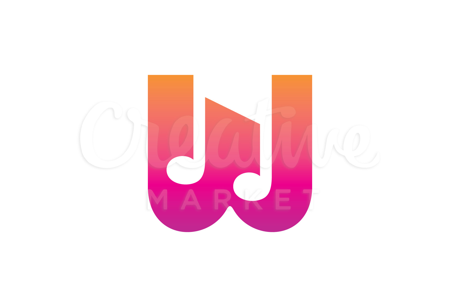 W Music Logo, a Branding & Logo Template by nospacestore