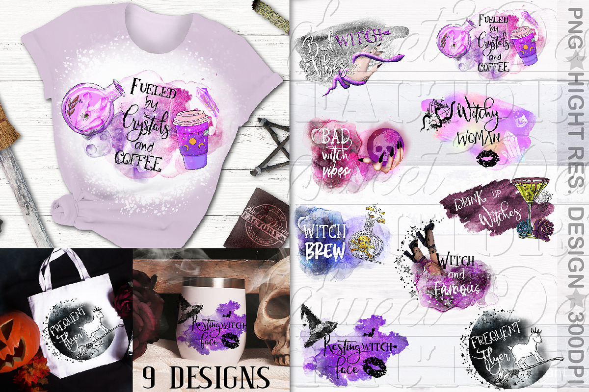 Witch sublimation PNG, an Illustration by Sweet sweet design