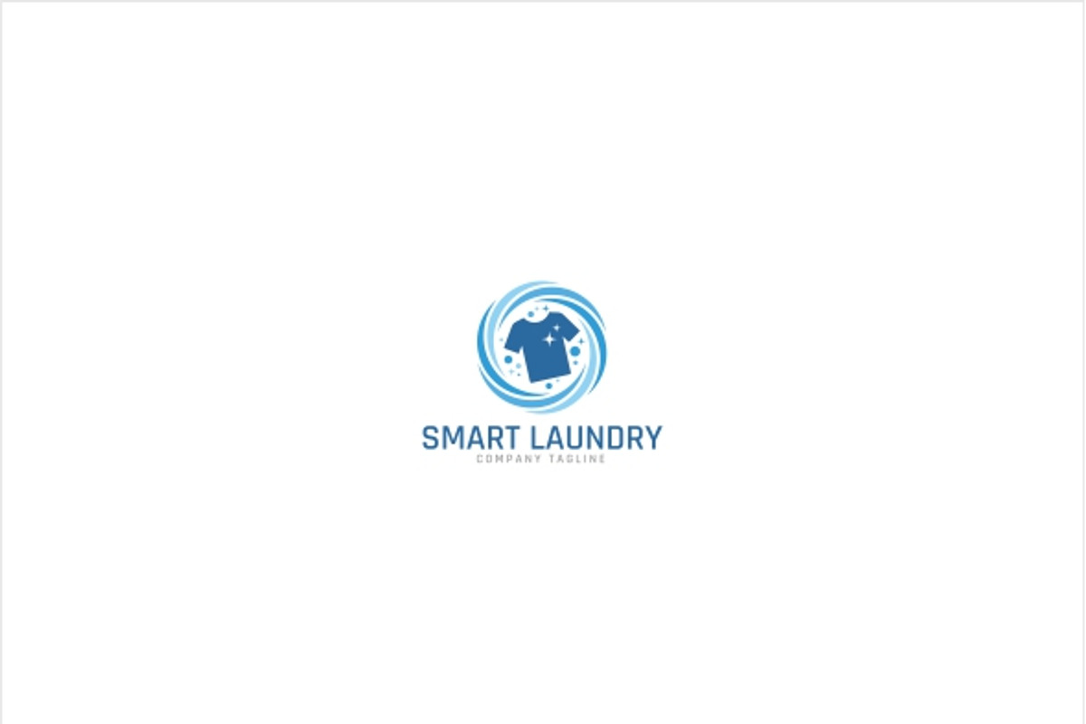 Smart Laundry Service Logo Template, a Branding & Logo Template by ...