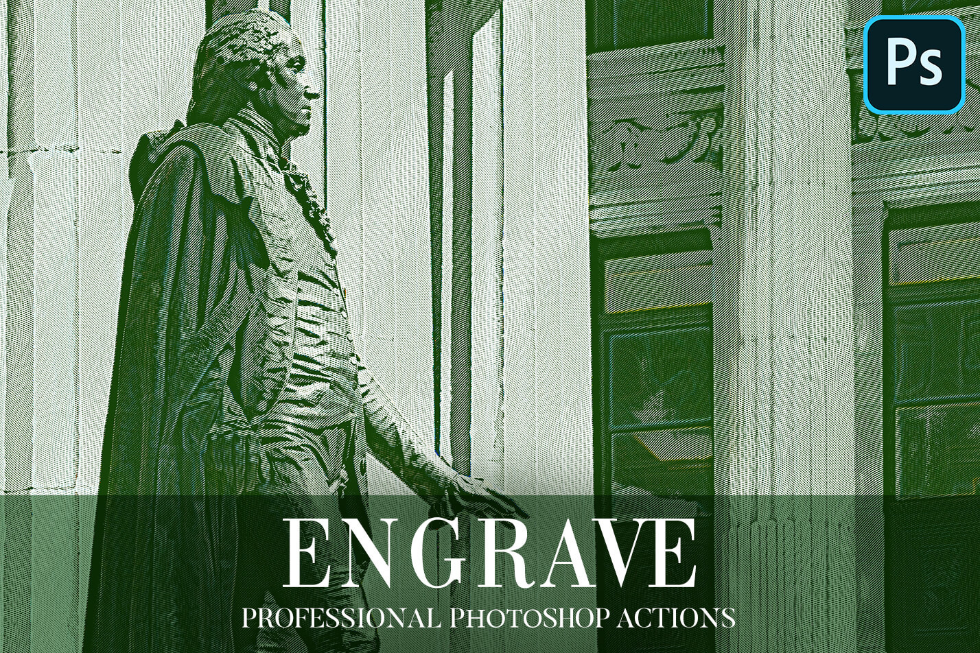 Engrave Photoshop Action, an Action Add-On by FixThePhoto | Creative Market