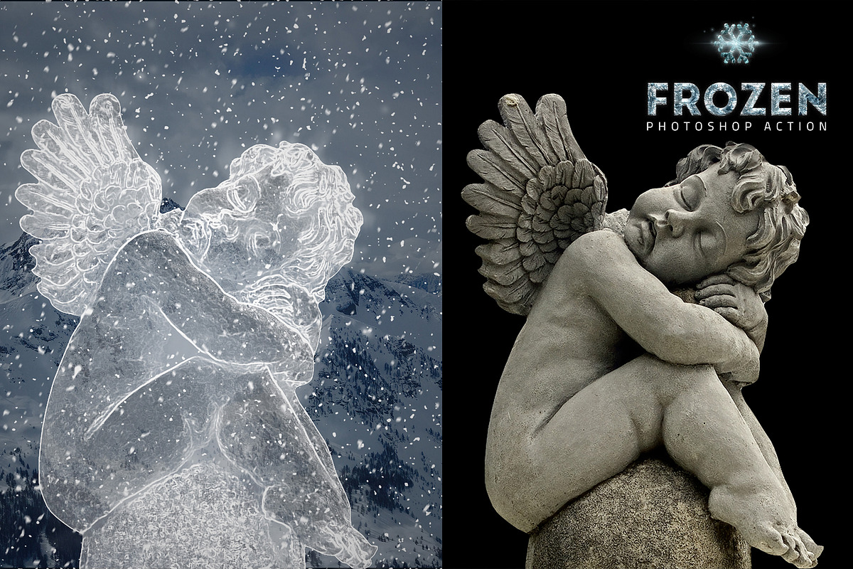 Frozen Ice Photo Effect, an Action Add-On by yantodesign