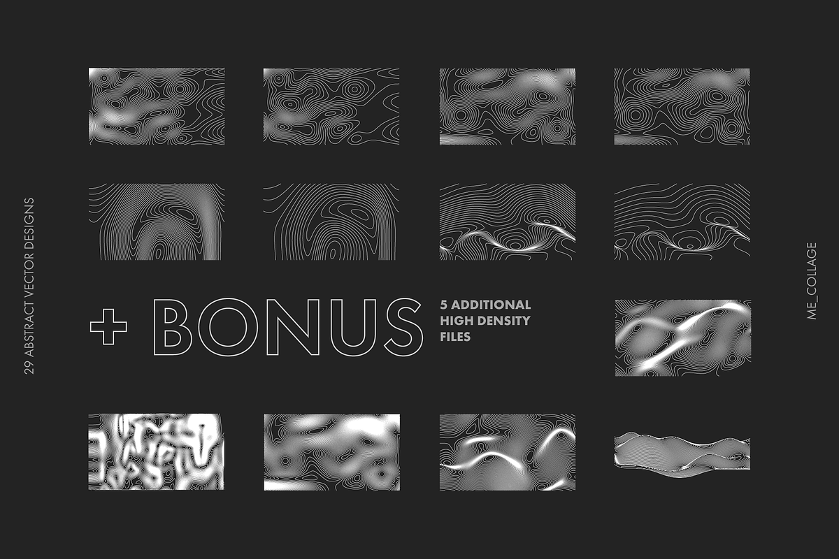 TOPO - Abstract Vector Designs, an Object Graphic by ME_COLLAGE