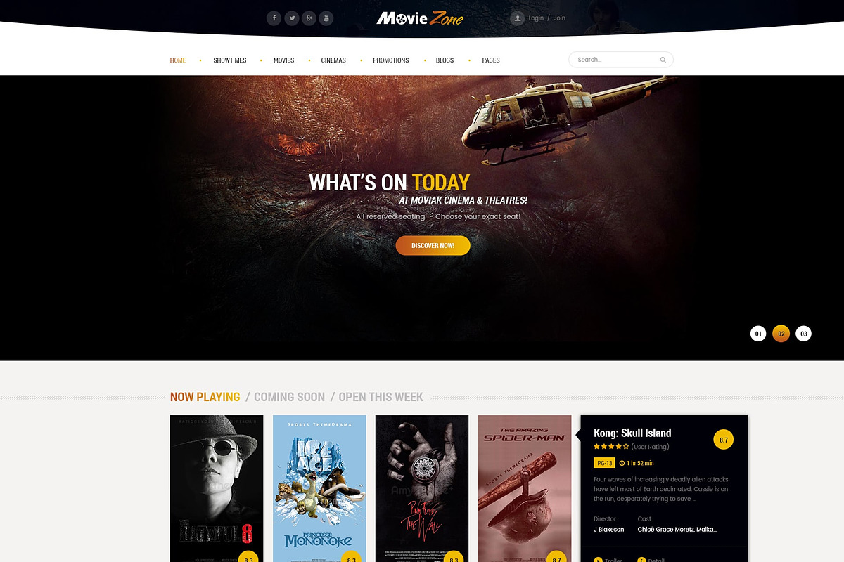 MovieZone - Movie, Cinema WP Theme, a WordPress Template by amytheme