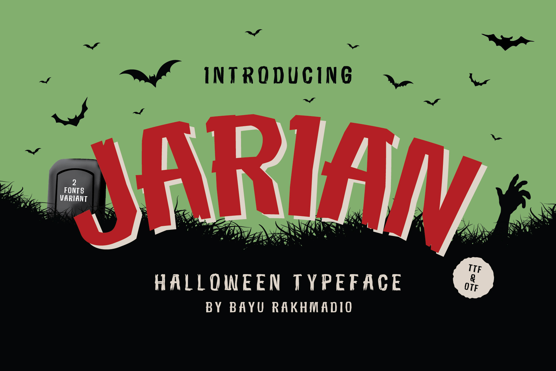 JARIAN ; Halloween Typeface, a Font by Dordar.Lab