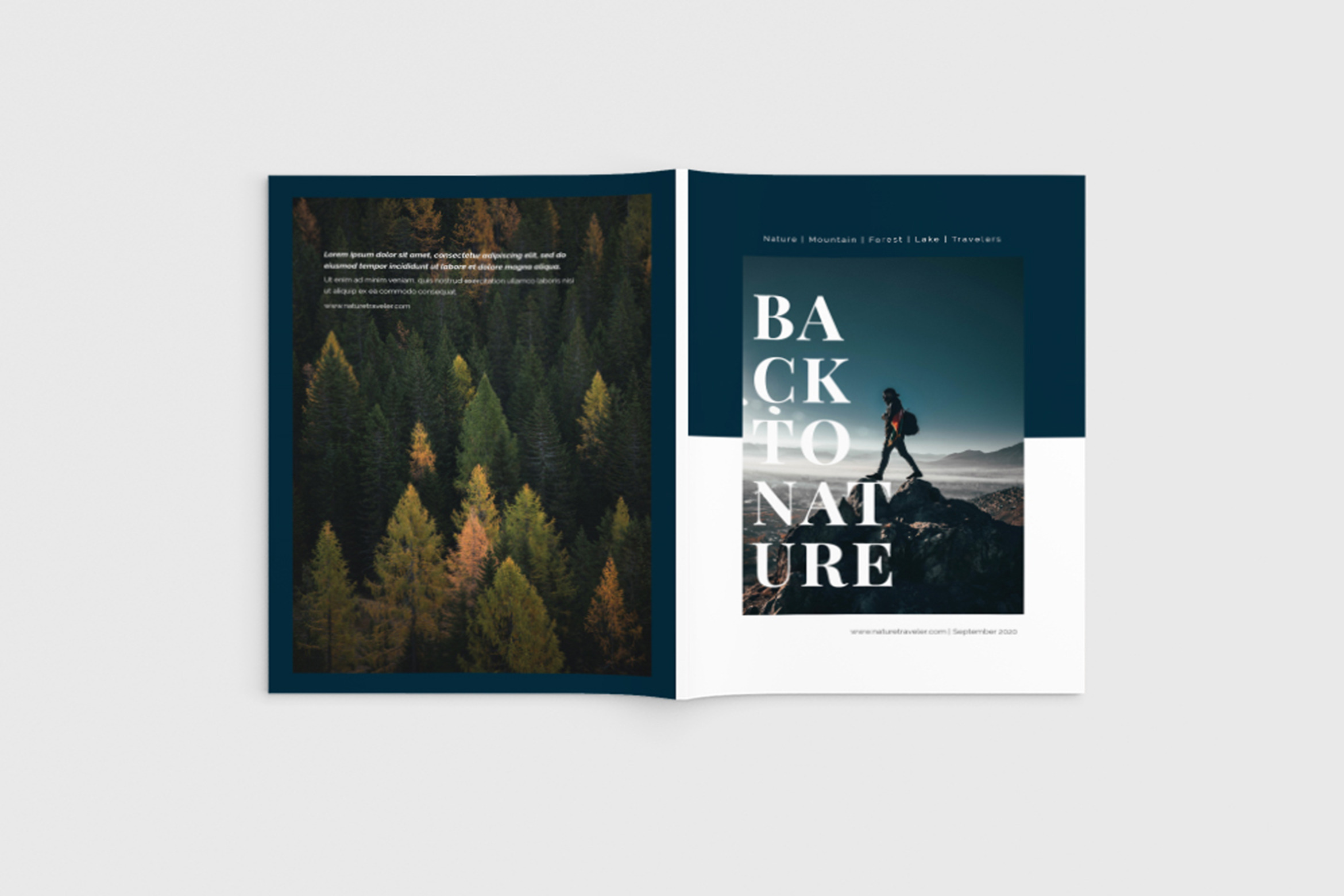 Mountain Nature Magazine, a Magazine Template by AQR Studio