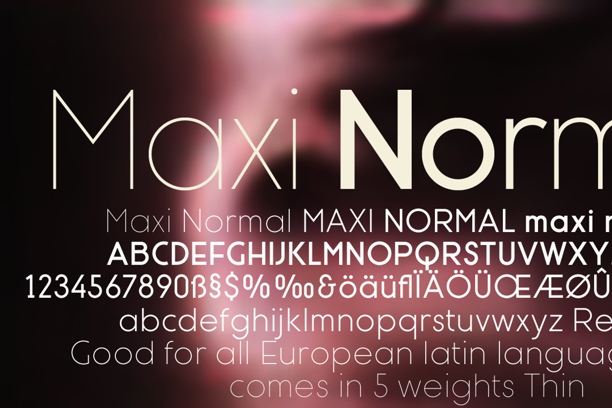 Maxi fonts, a Font by Wiescher Design
