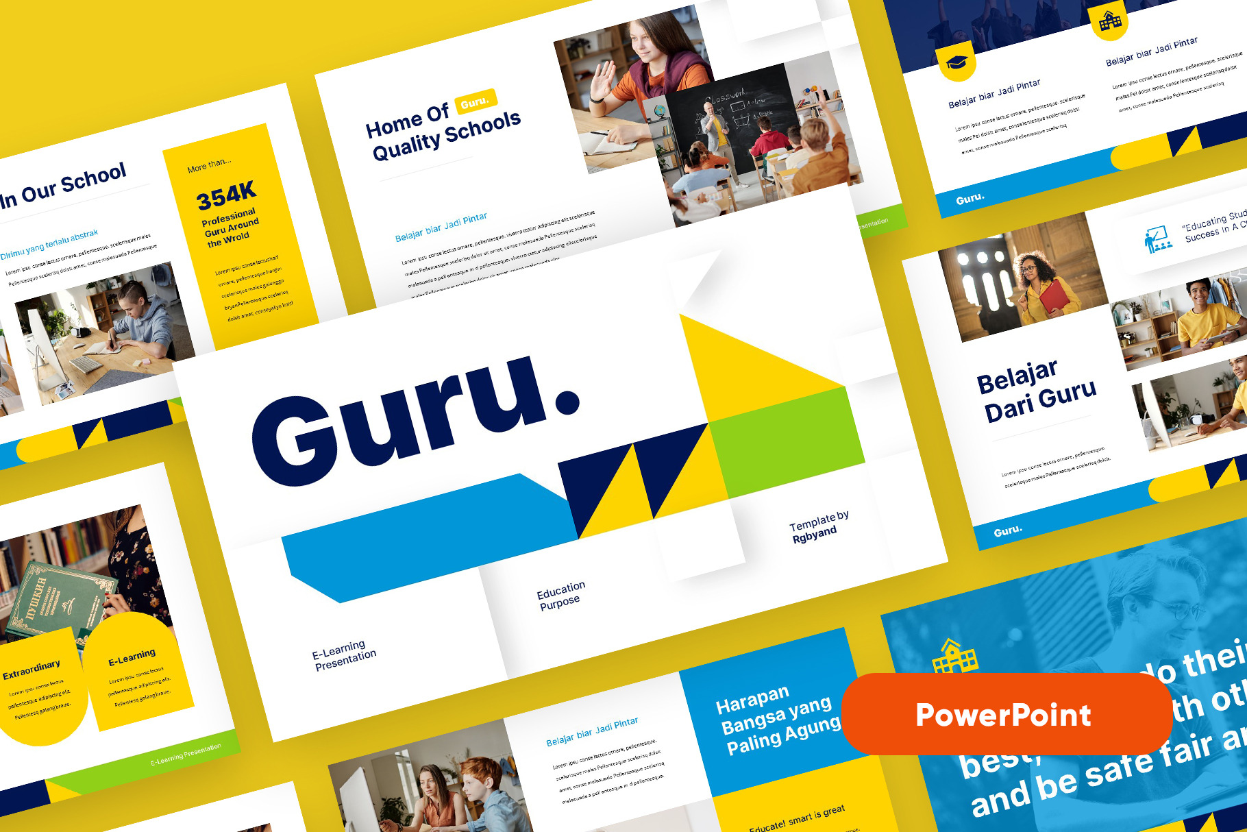 GURU - Education Powerpoint Template, a Presentation Template by rgbryand