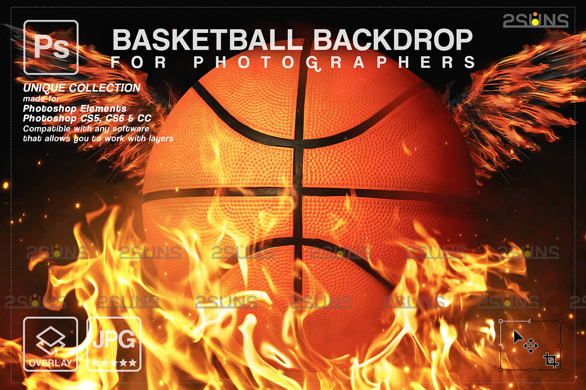 Basketball Digital Backdrop