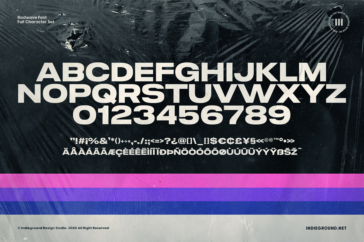 Radwave Font, a Sans Serif Font by Indieground Design Inc.