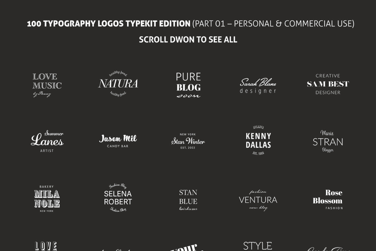 200 Typography Logos Bundle, a Branding & Logo Template by AgataCreate
