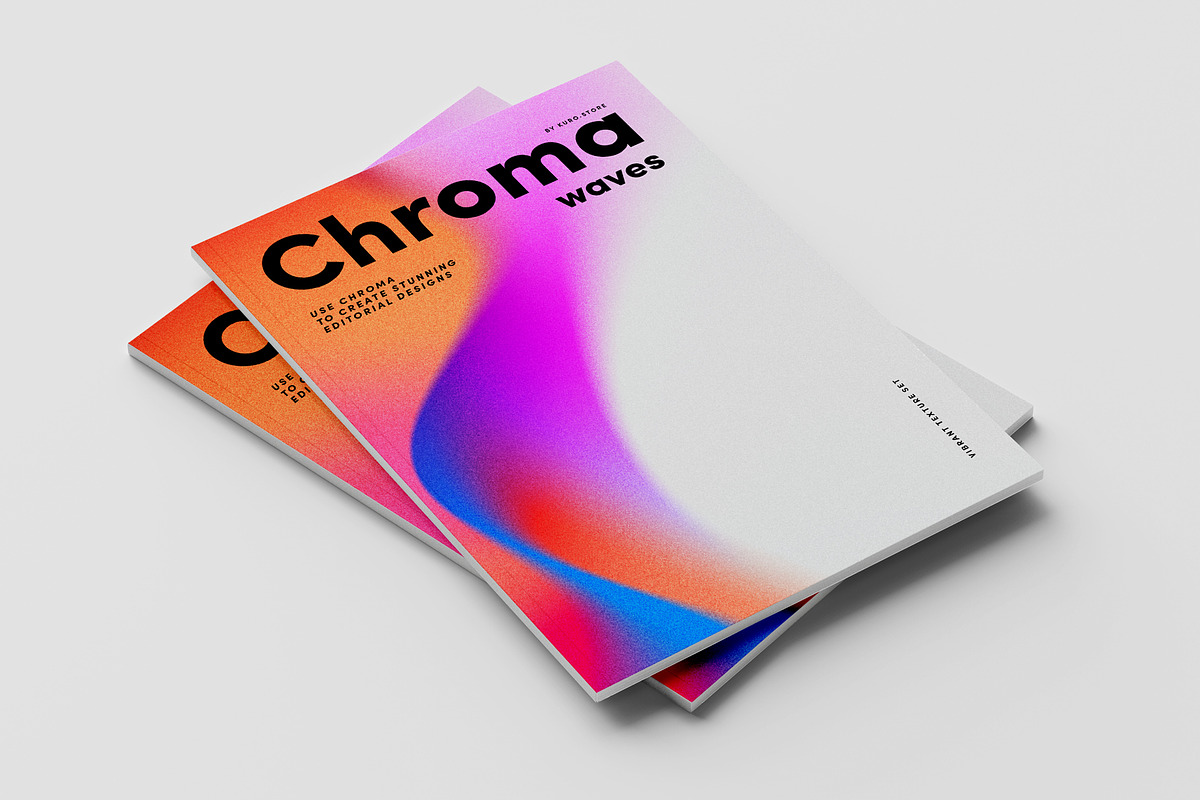 Chroma Grainy Gradient Waves, a Texture Graphic by kuro