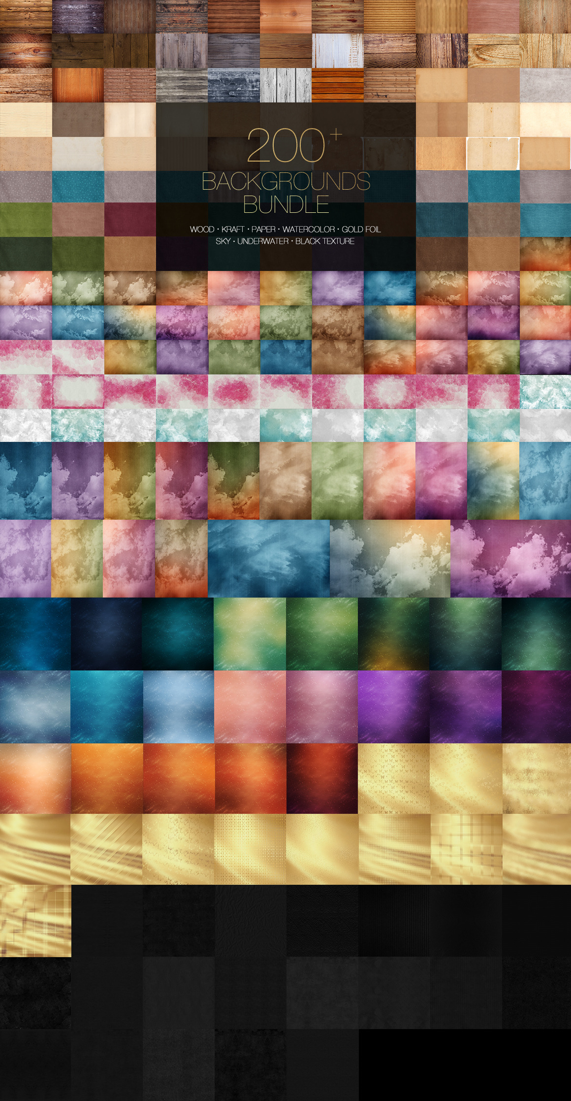 200+ Backgrounds Bundle, a Texture Graphic by Orange Fox