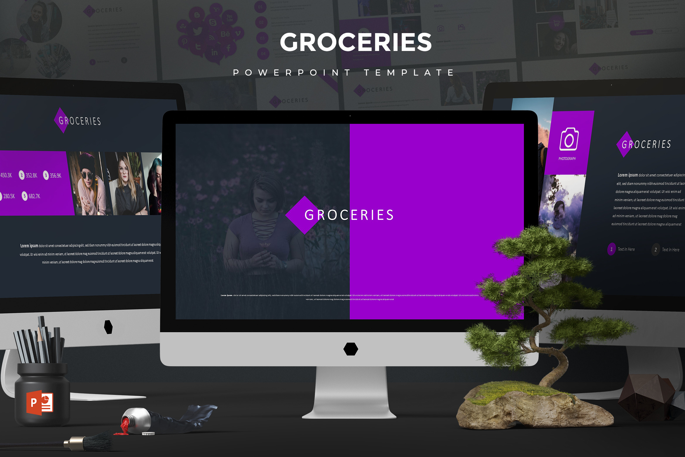 Groceries - Powerpoint Template, a Presentation Template by AQR Studio