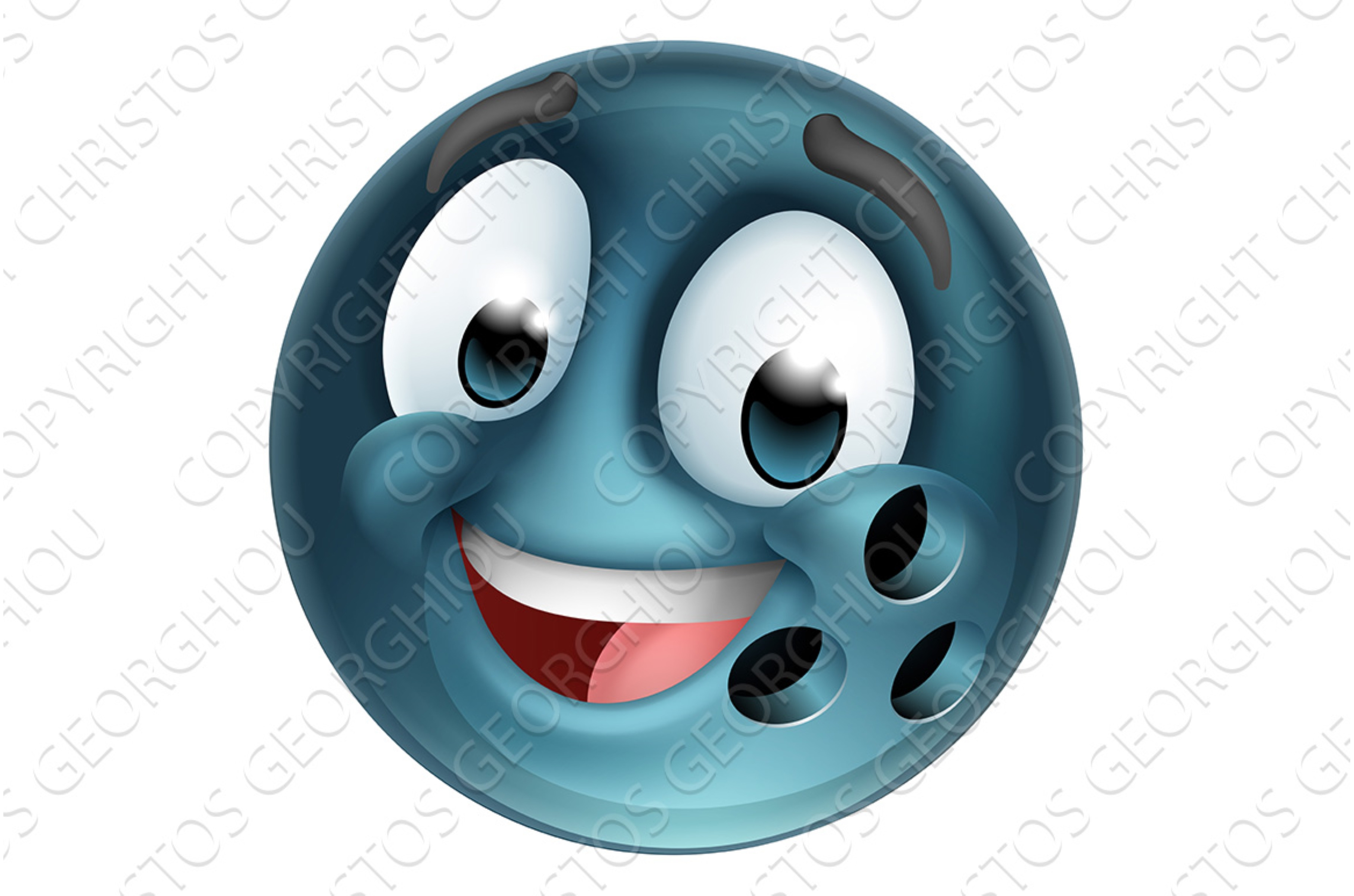 Bowling Ball Emoticon Face Emoji, a Sport Illustration by Christos ...