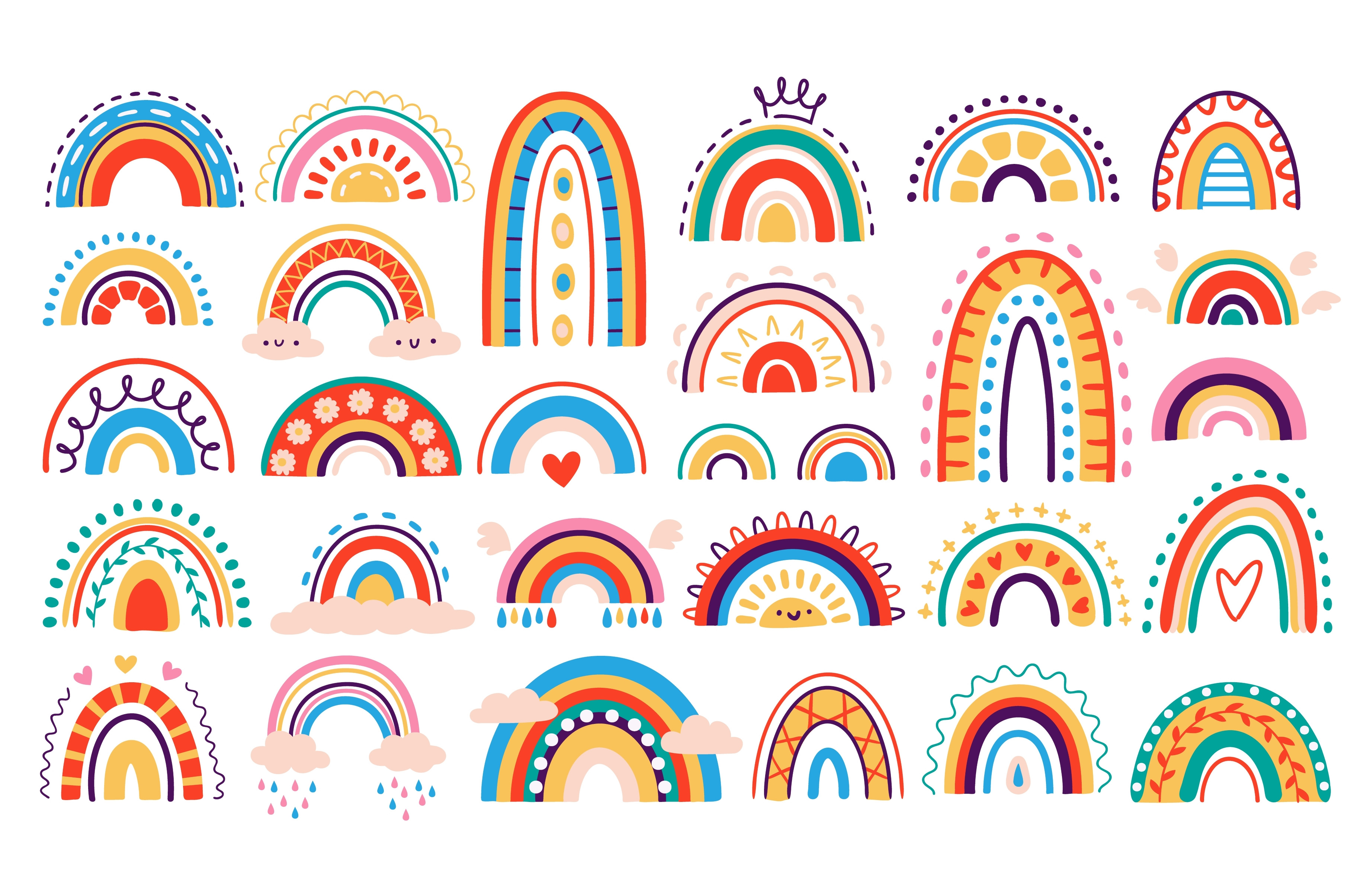 Abstract cute cartoon hand drawn, an Illustration by Ksania | Creative ...