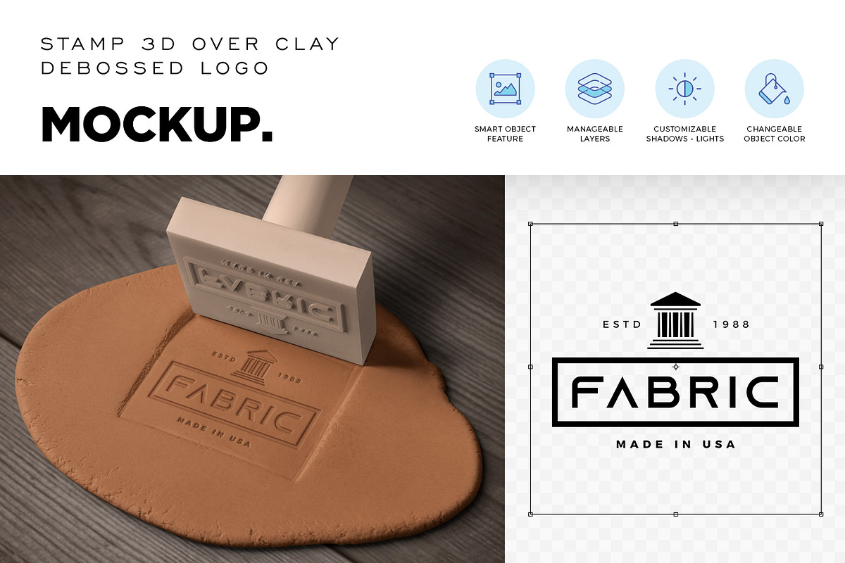 Pottery Stamp Logo Mockup, a Product Mockup by DesignNeutrons