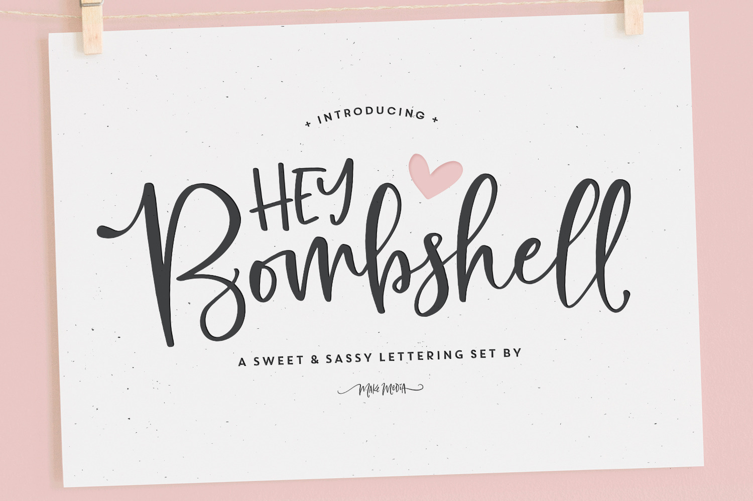 Hey Bombshell Font Family, a Handwritten Font by Callie Rian & Co.