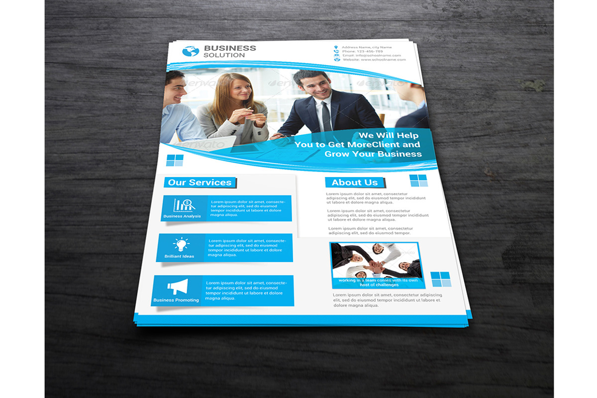 Business Solution Flyer Template, a Flyer Template by Creative designer