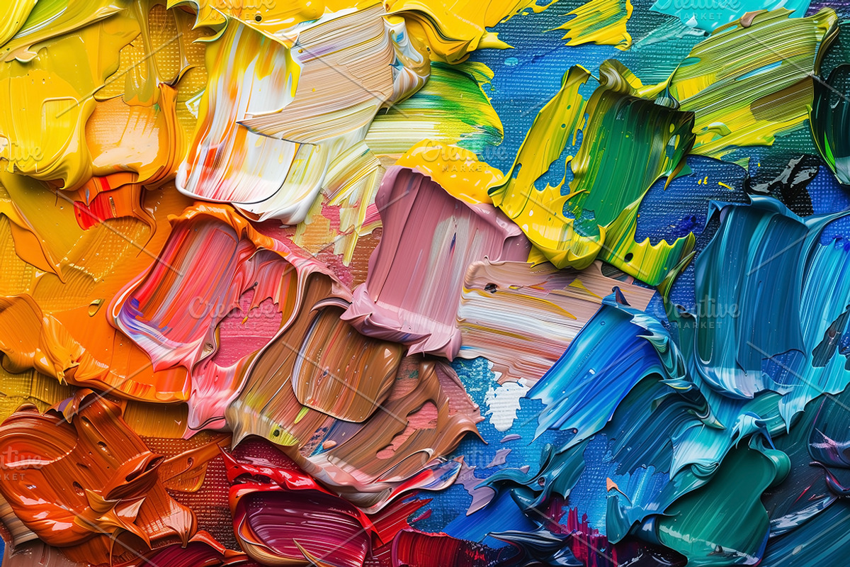 50 Oil Paint Textures, a Texture Graphic by UnicDesign