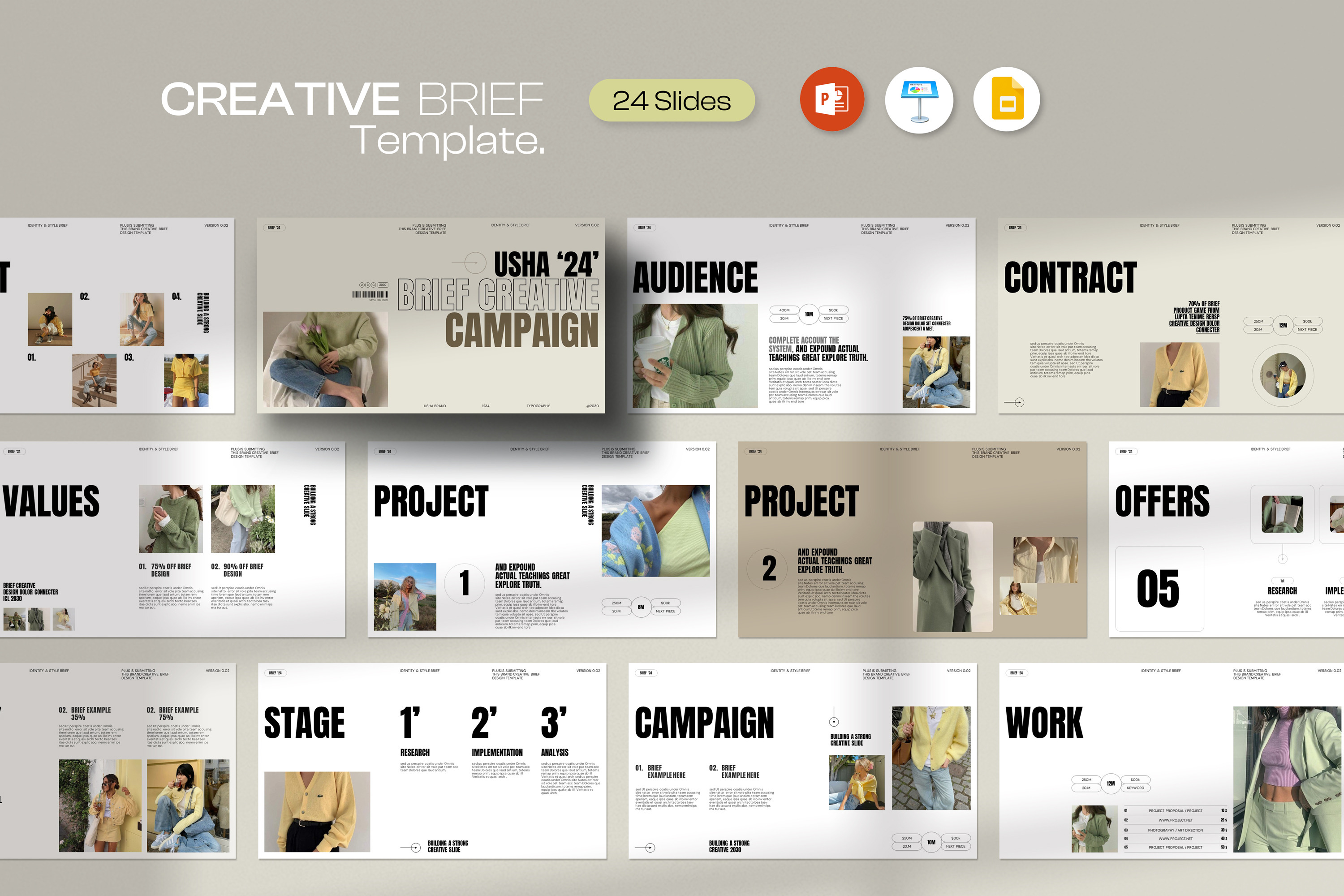 Usha Creative Brief Presentation, a Presentation Template by evgenystudio