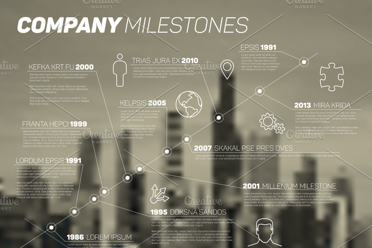 8 Modern Timeline Templates Bundle, a Presentation Template by Orson