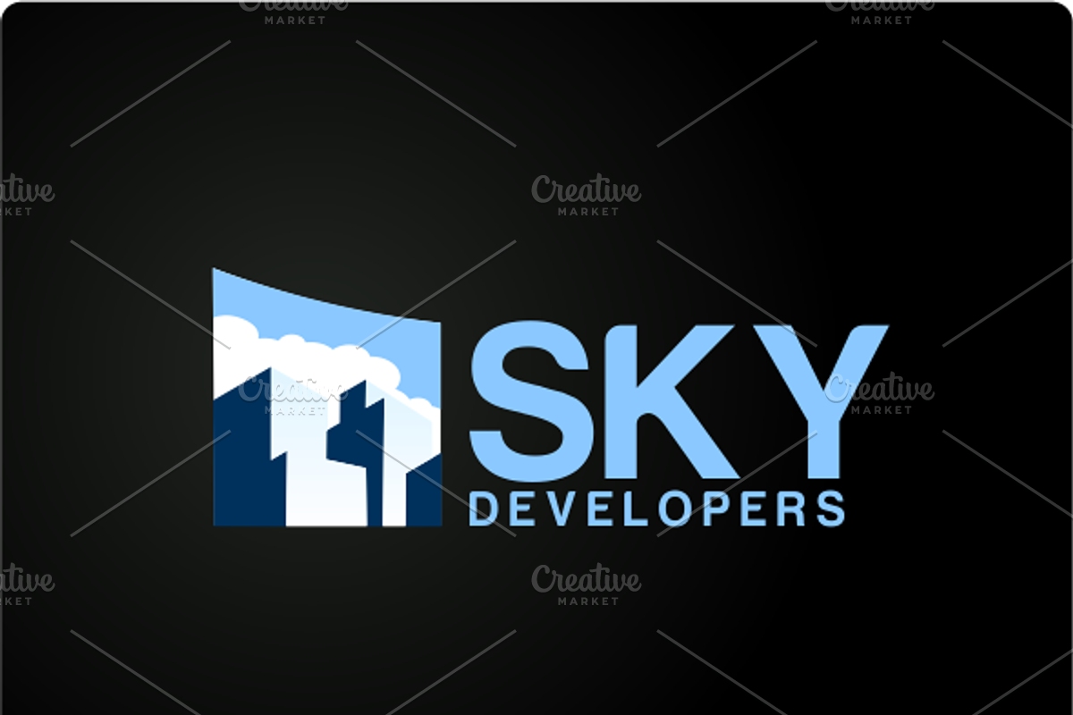 Sky Development Logo Design, a Branding & Logo Template by free2fonts