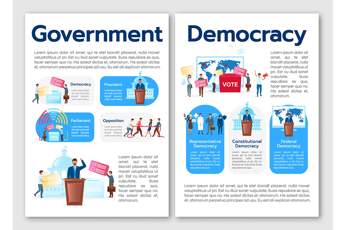 Political system metaphor brochure, a Brochure Template by IMG visuals ...