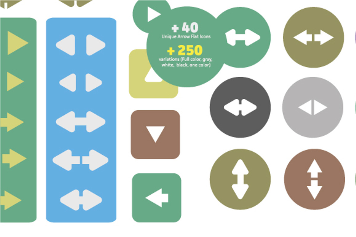 TRIANGLE ARROW UI FLAT ICONS, an Icon by SUBCUTANEO STORE