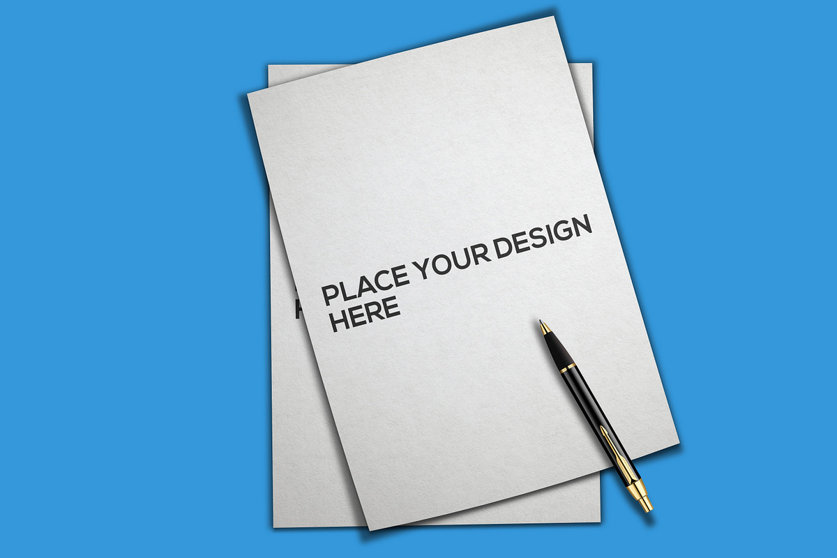Letter Paper Flyer Mock-Up, a Print Template by Modern Studio