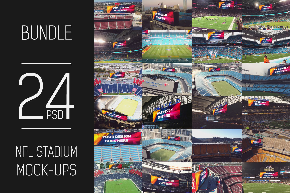 24 PSD NFL Stadium Mockup #1, a Mockup by Laura
