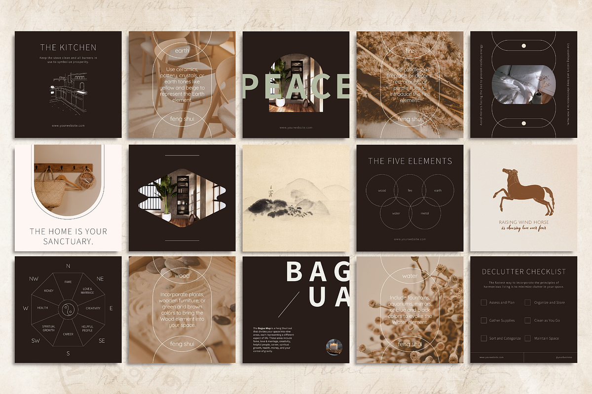 The Japandi Feng Shui Template Bundle