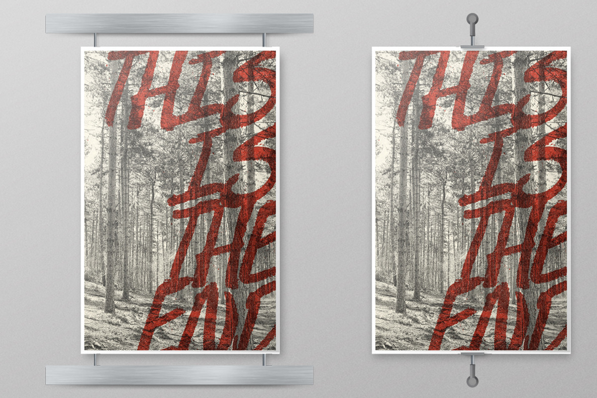 Mockup Poster Tabloid size, a Poster Template by Ember Co.