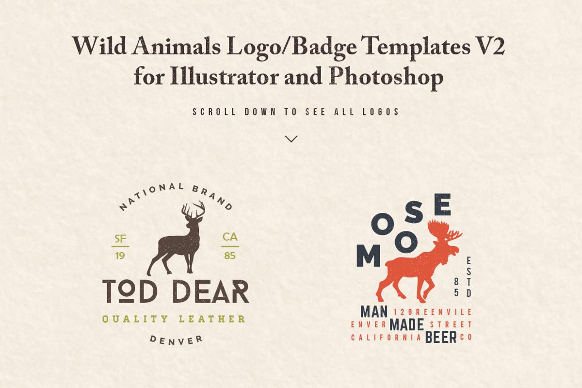Wild Animals Logo/Badge Templates v2, a Branding & Logo Template by ...