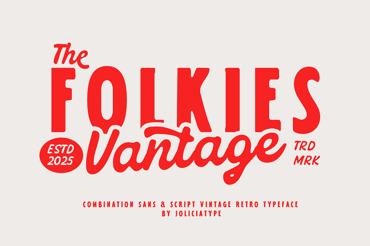 Folkies Vantage| Vintage Font Duo