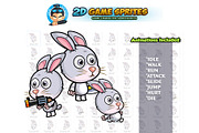 Rabbit 2D Game Sprites, an Animal Illustration by DionArtworks