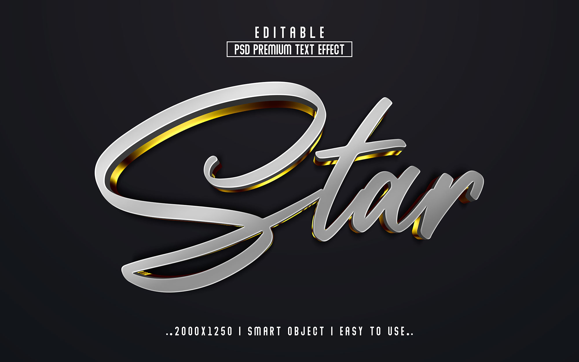 Star 3D Editable Text Effect Style, an Action Add-On by Md Jahidul99