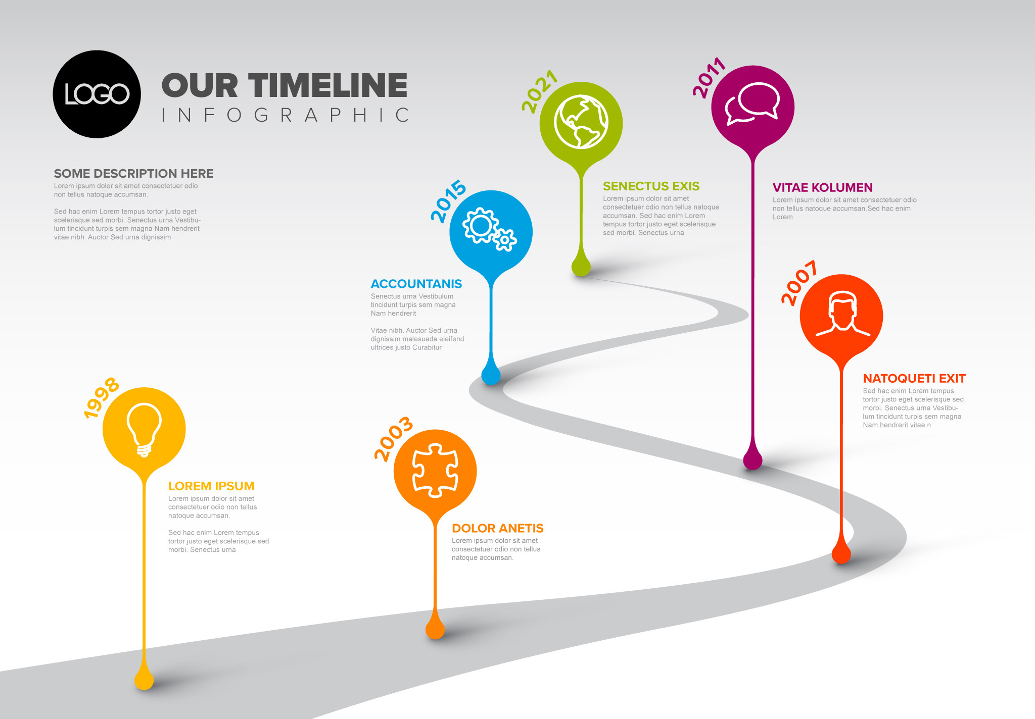 Infographic Road Timeline Template, a Presentation Template by Orson